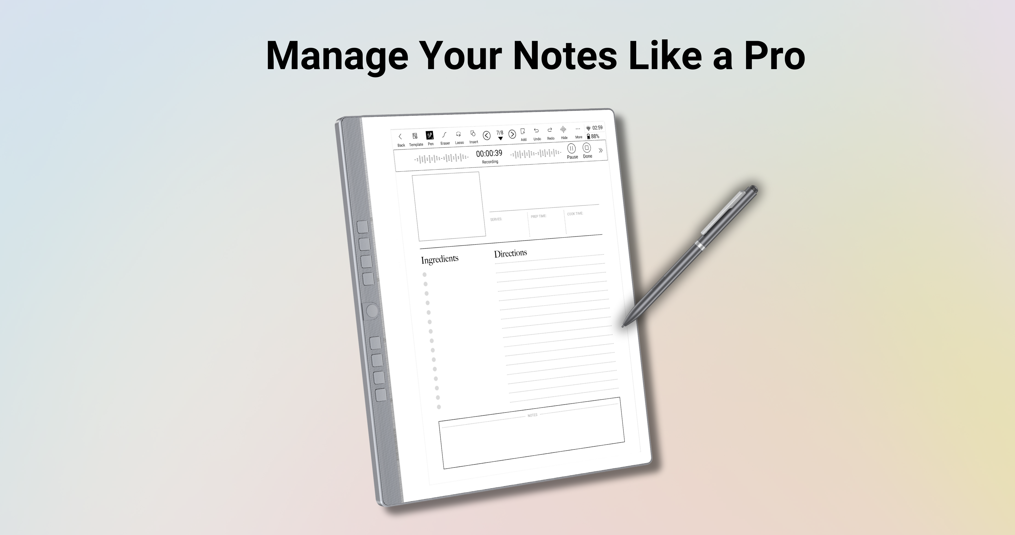 Notes Management on Penstar eNote: Organize, Customize, and Navigate ...